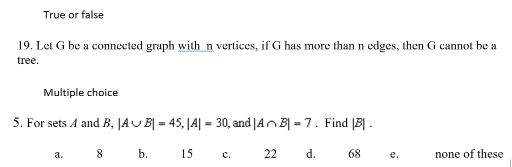 Solved Let G be a connected graph with n vertices, if G has | Chegg.com