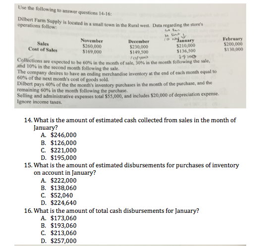 Solved Use the following to answer questions 14-16: Dilbert | Chegg.com