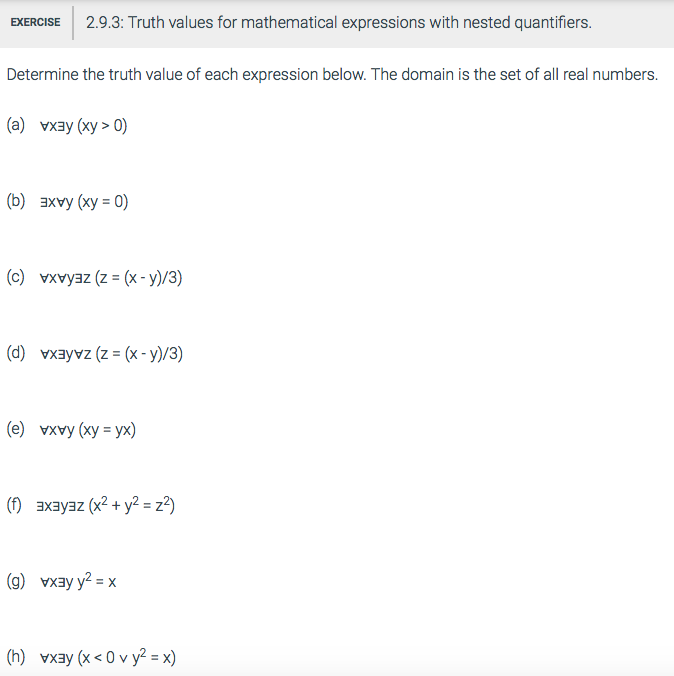 Solved Exercise 293 Truth Values For Mathematical