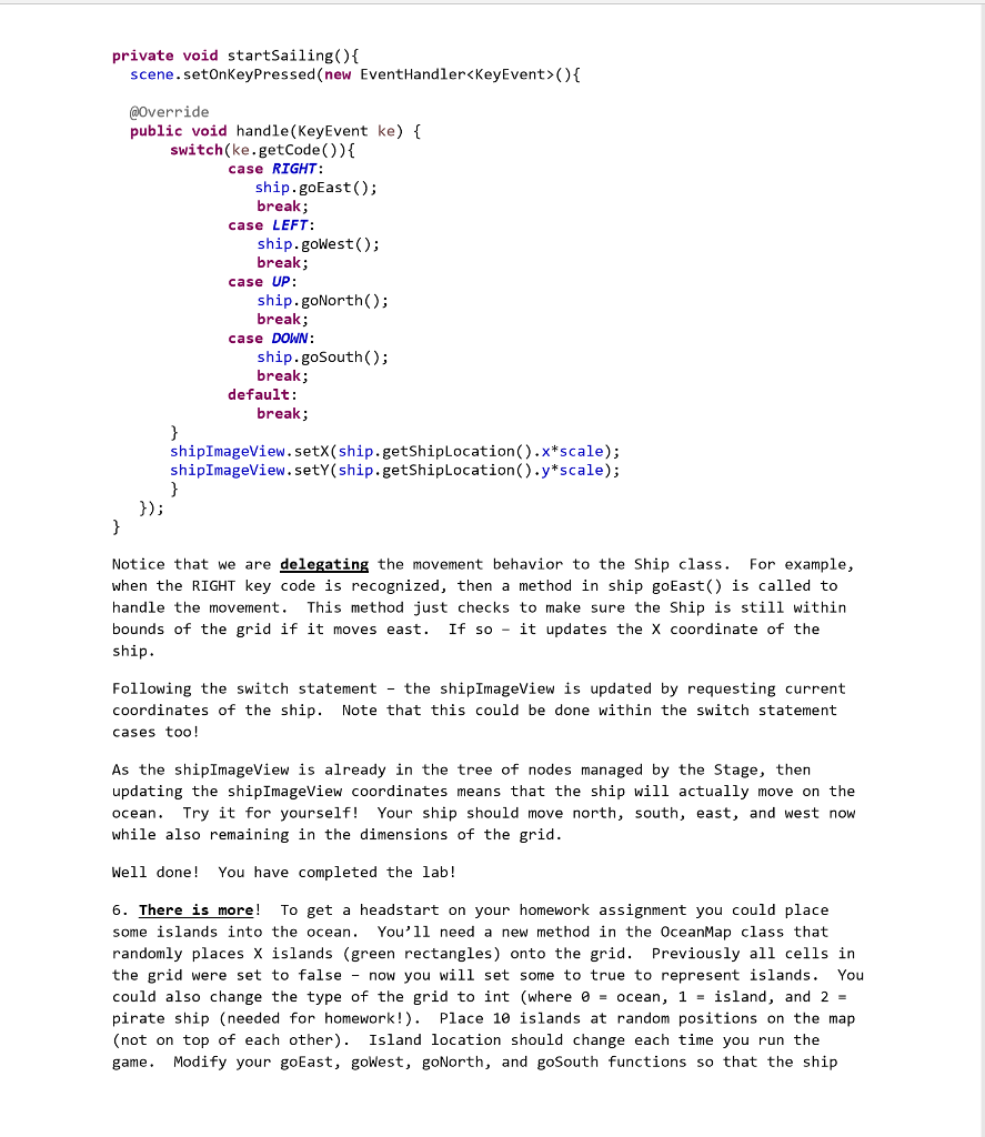Solved SE 350 Lab 2: Christopher Columbus Sails the Ocean | Chegg.com