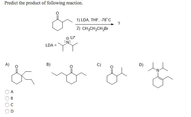 Solved Predict the product of following reaction. 1 LDA, | Chegg.com