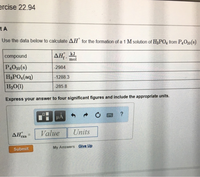 Solved Use the data below to calculate delta H degree for | Chegg.com