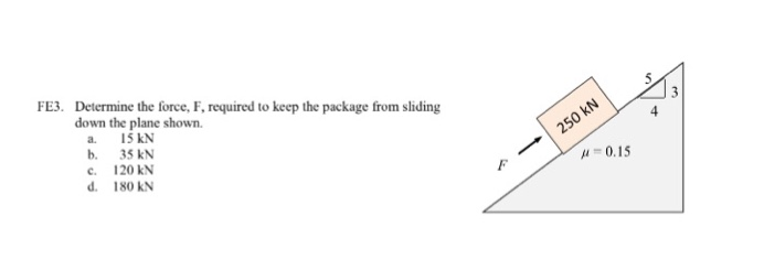 Solved Determine the force, F, required to keep the package | Chegg.com