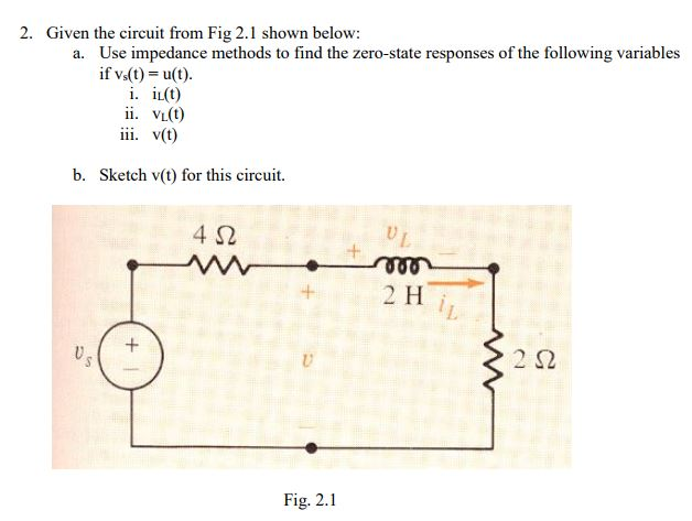 Solved Given the circuit from Fig 2.1 shown below: a. Use | Chegg.com