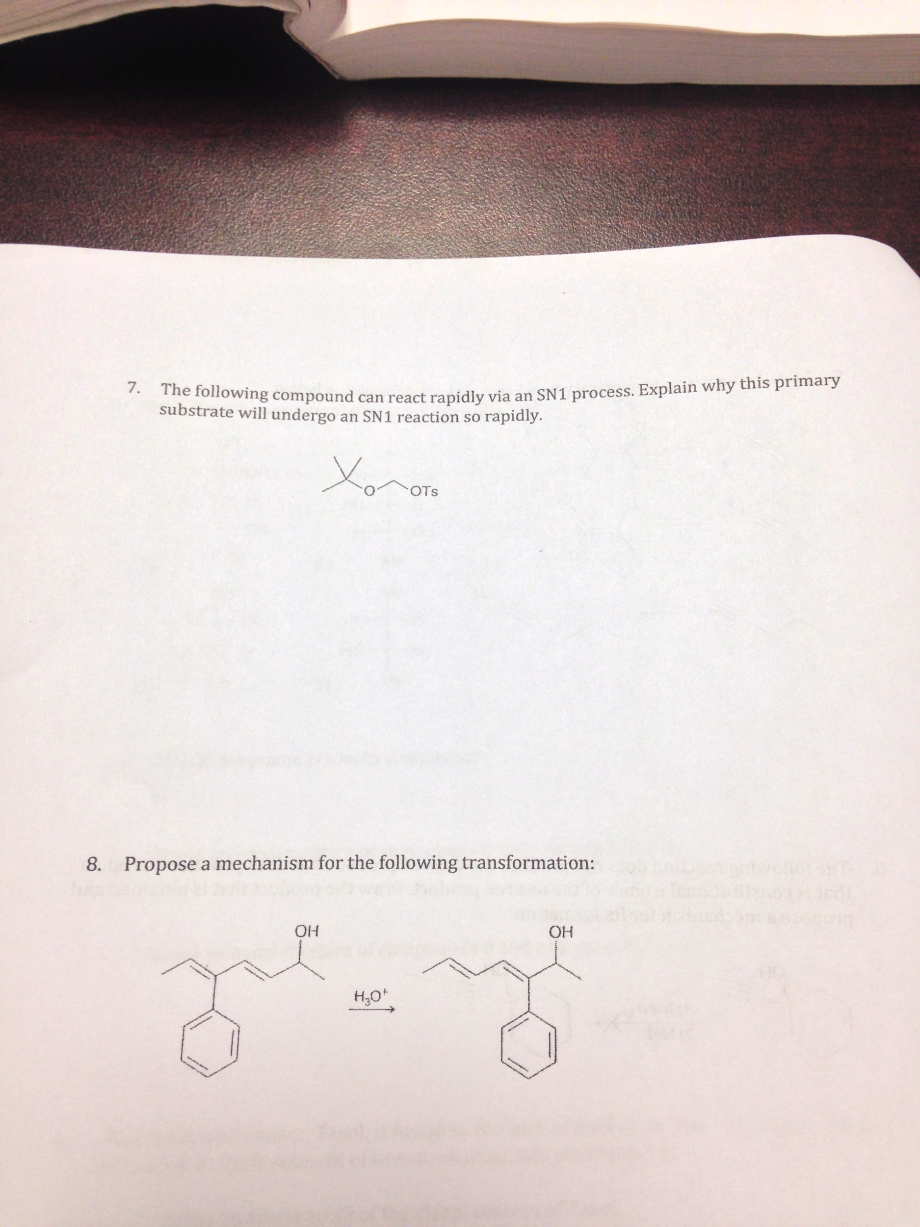 Solved The following compound can react rapidly via an SN1 | Chegg.com