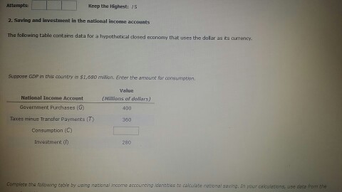 Solved savings and investments in the national income | Chegg.com