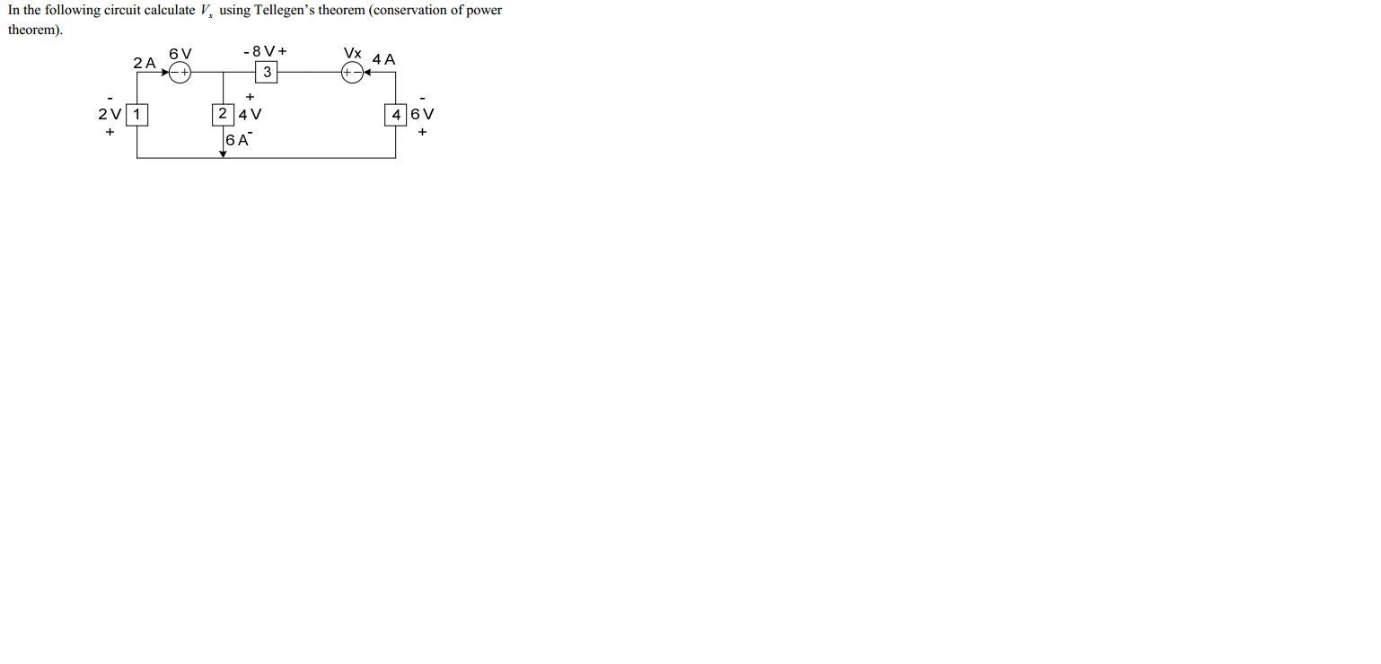 Solved In the following circuit calculate Vx using | Chegg.com