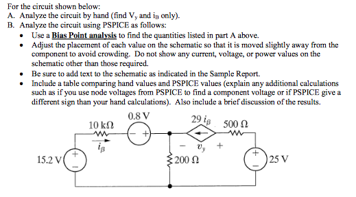 Solved For the circuit shown below A. Analyze the circuit by | Chegg.com