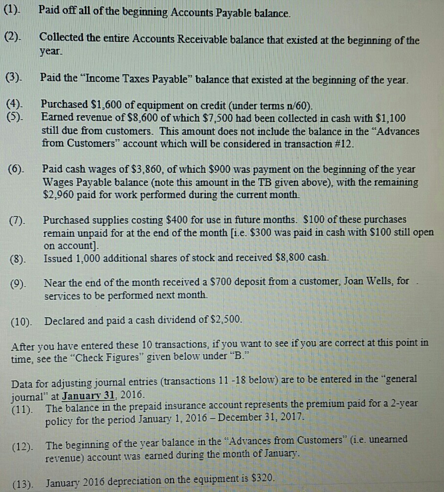 Solved I need help making a trial balance and multiple | Chegg.com
