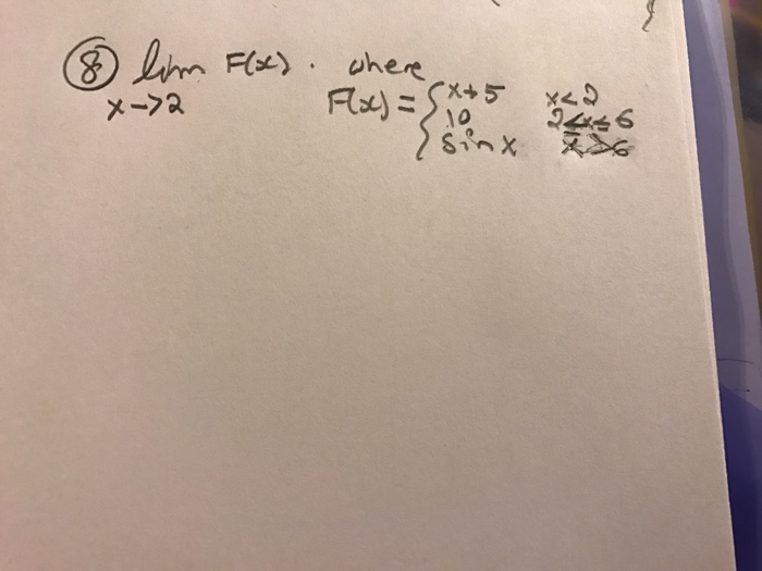 Solved Find the limit analytically lim_x rightarrow 2 F(x) | Chegg.com