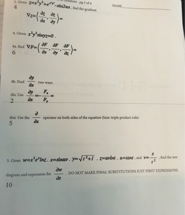 Solved Use the partial/partial x operator on both sides of | Chegg.com