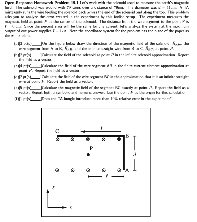 Solved Open-Response Homework Problem 19.1 Let's work with | Chegg.com