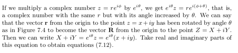 Solved If we multiply a complex numberre by e0, we gete | Chegg.com
