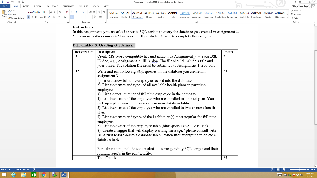 Solved I am having a problem trying to do Assignment#4 I | Chegg.com