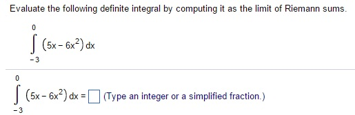 Solved Evaluate the following definite integral by computing | Chegg.com