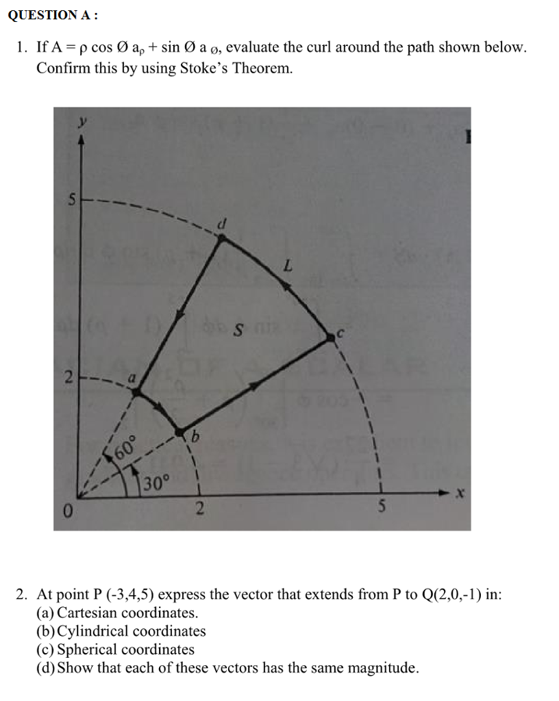If A = rho cos phi a_rho + sin phi a_phi, evaluate | Chegg.com