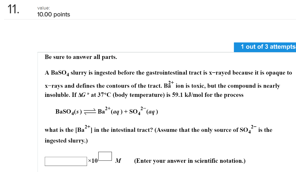 Solved value 10.00 points 1 out of 3 attempts Be sure to | Chegg.com