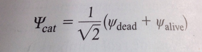 Solved In Schrodinger's thought experiment, the cat is in a | Chegg.com