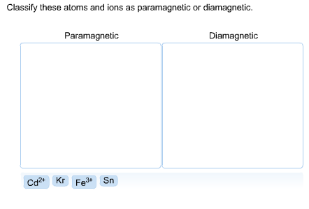 Solved Classify these atoms and ions as paramagnetic or | Chegg.com
