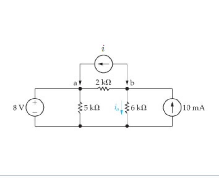 Solved In the circuit before the i current source is | Chegg.com