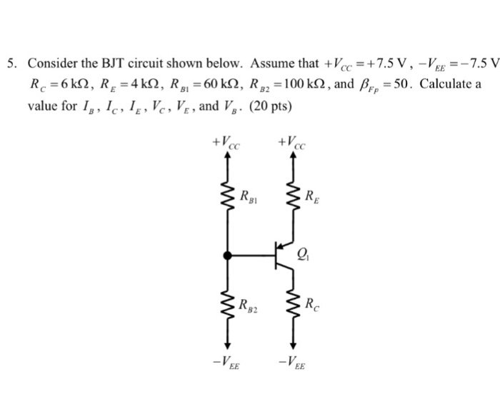 Solved Consider the BJT circuit shown below. Assume that + | Chegg.com