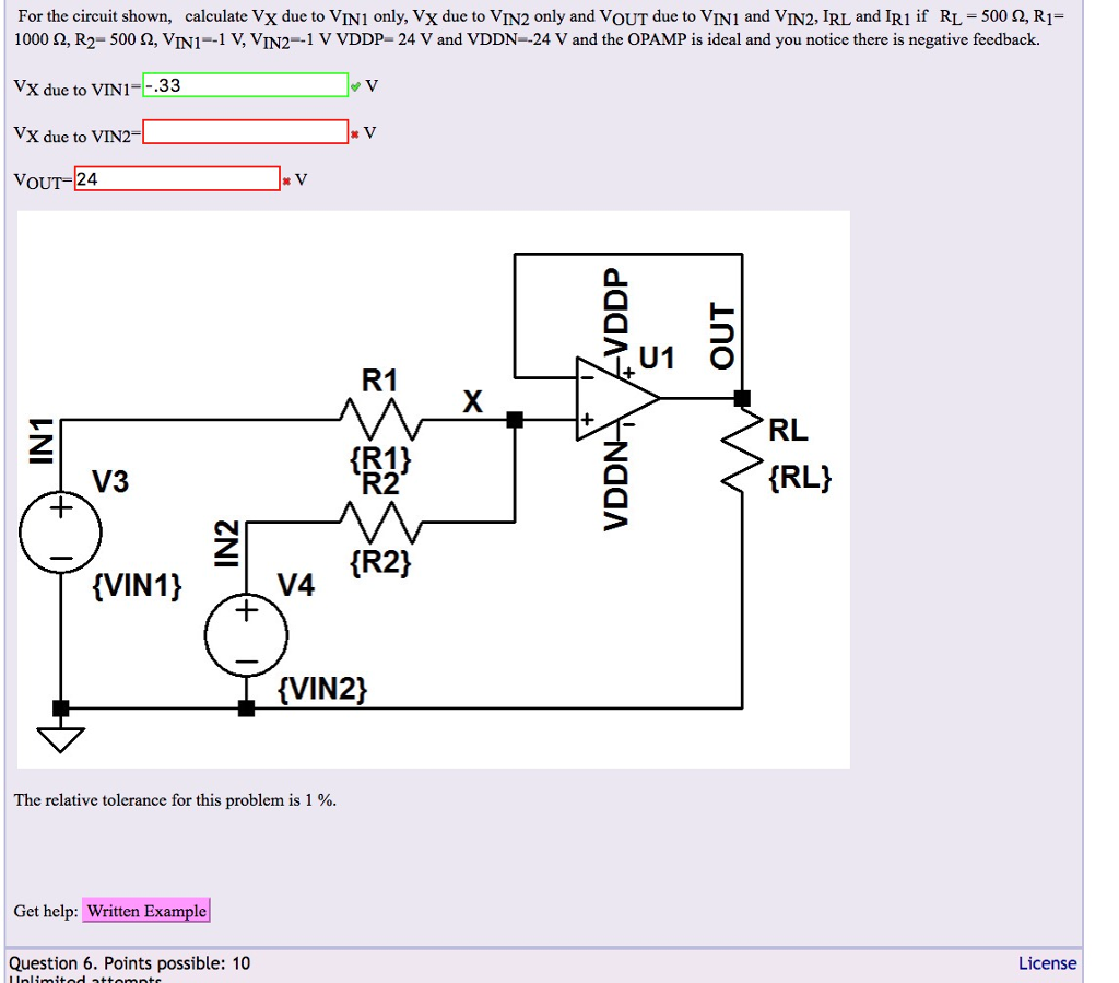 Solved For the circuit shown, calculate VOUT , IRL and IRI | Chegg.com