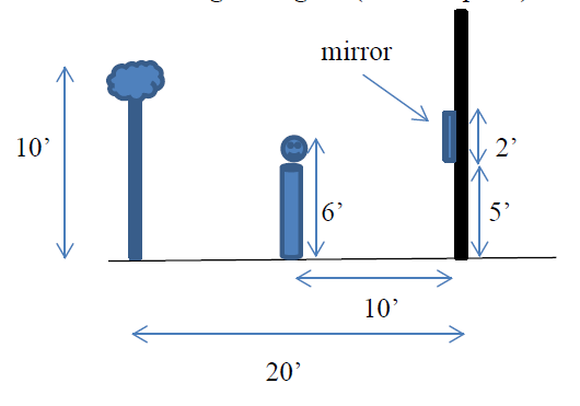 Solved You are standing 10 ft. in front of a plane mirror of | Chegg.com
