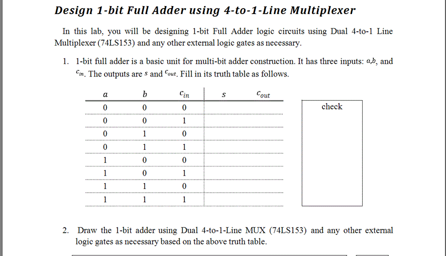 Full Adder Logic Diagram And Truth Table : DIAGRAM Logic Diagram From ...