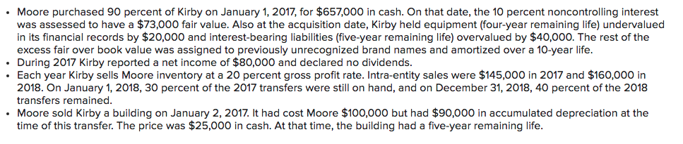 Solved Following are financial statements for Moore Company | Chegg.com
