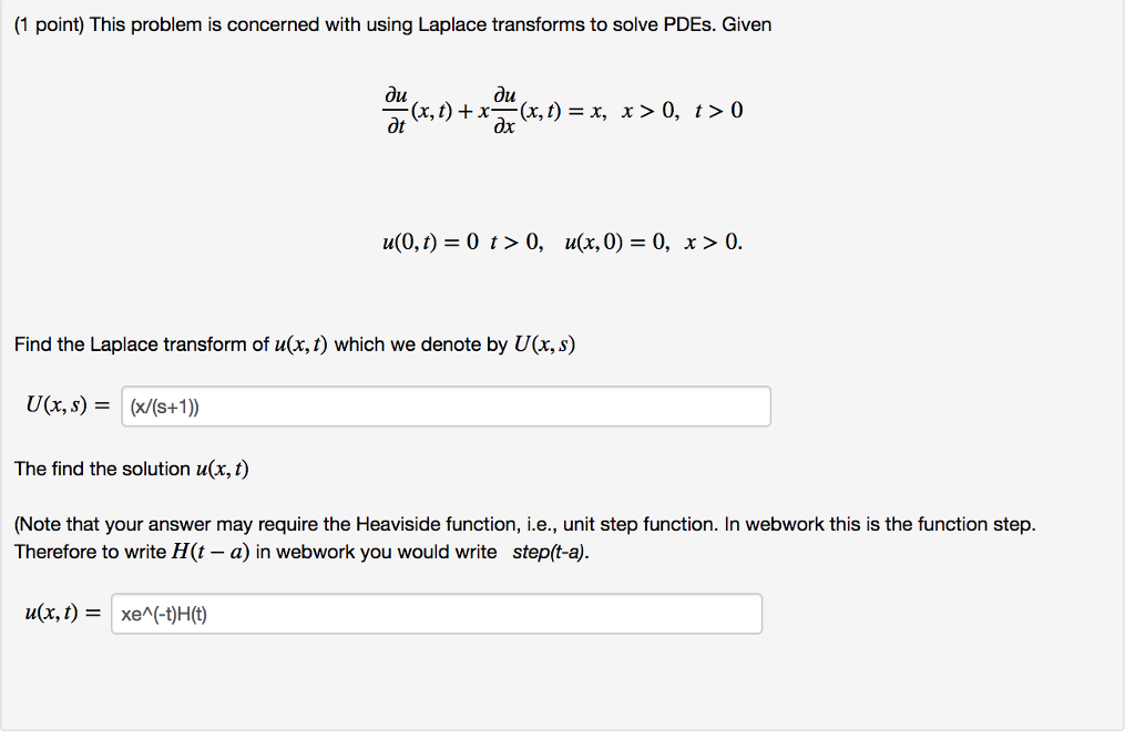 Solved (1 point) This problem is concerned with using | Chegg.com