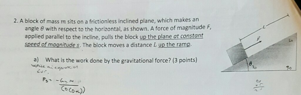 Solved a) What is the work done by the gravitational | Chegg.com