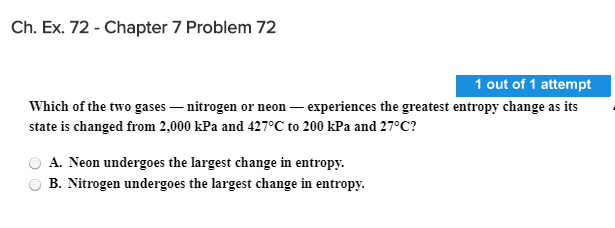 Solved Which of the two gases -nitrogen or neon - | Chegg.com