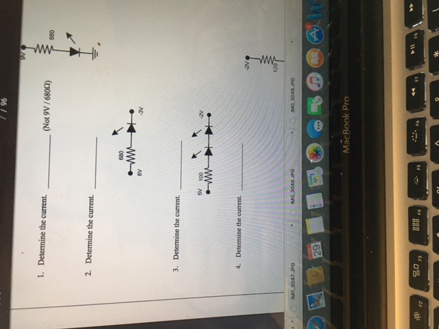 Solved Determine the current. Determine the current. | Chegg.com