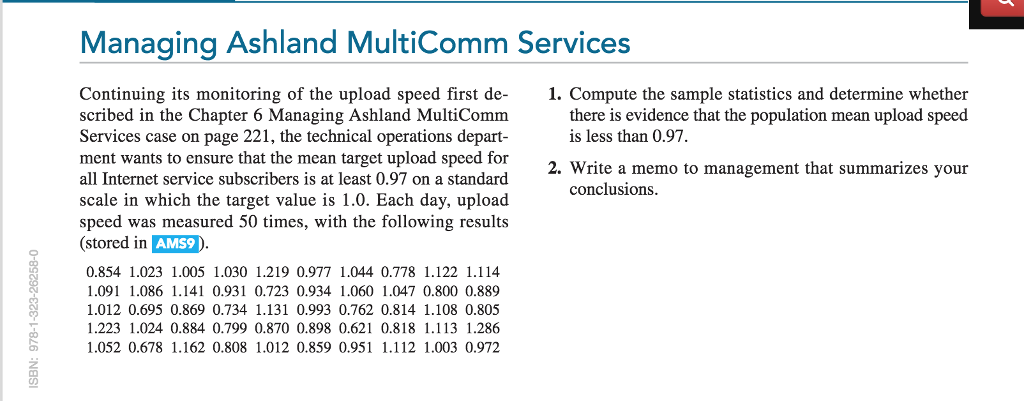 Solved Managing Ashland MultiComm Services 1. Compute the | Chegg.com