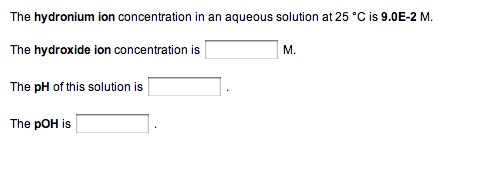 Solved The hydronium ion concentration in an aqueous | Chegg.com