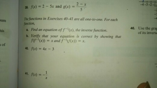 Solved of 30, f(r) 2 5x and g(x) The functions in Exercises | Chegg.com