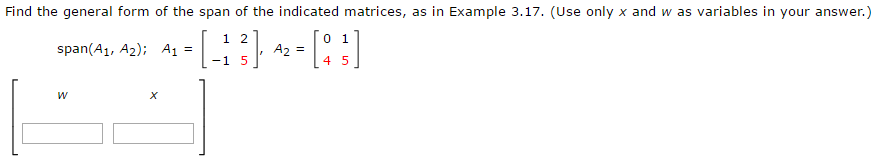 Solved Write B As A Linear Combination Of The Other