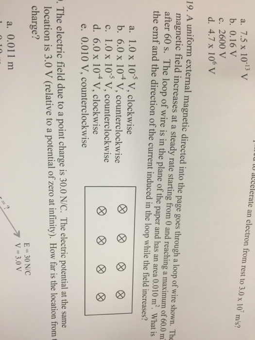 Solved A uniform external magnetic directed into the page | Chegg.com