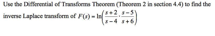 Solved Use the Differential of Transforms Theorem (Theorem 2 | Chegg.com