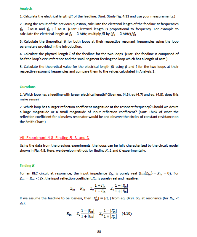 Lab Exercise 4: Shielded-Loop Resonators Objective | Chegg.com