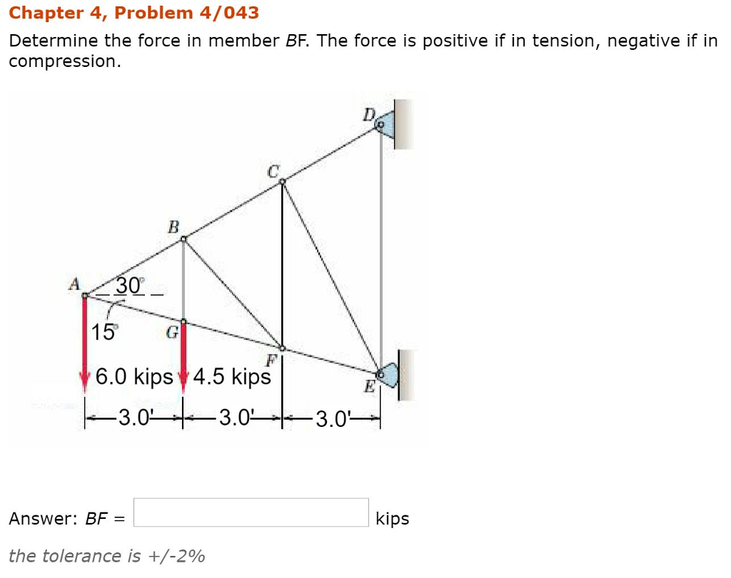Solved Chapter 4, Problem 4/043 Determine the force in | Chegg.com