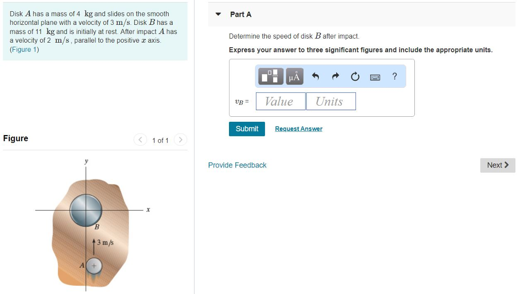 Solved Disk A has a mass of 4 kg and slides on the smooth | Chegg.com