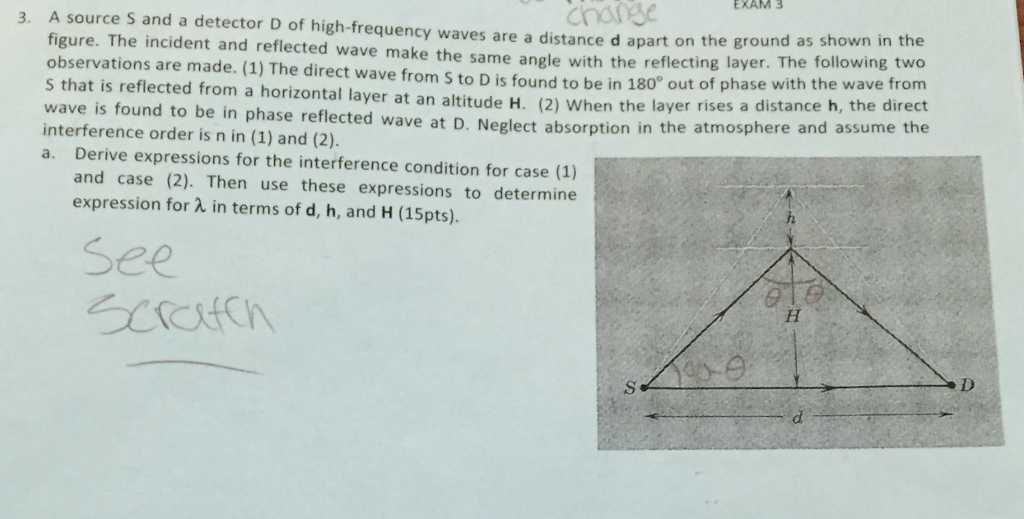 Solved 3. A source 3 figure. s and a detector D of | Chegg.com