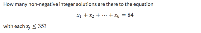 Solved How many non-negative integer solutions are there to | Chegg.com