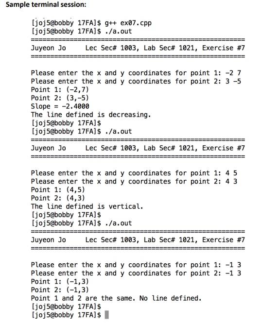 Solved Hello Help C++ Question: Given the x and y | Chegg.com