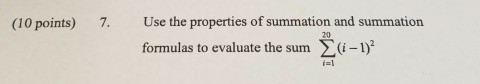 Solved Use the properties of summation and summation | Chegg.com