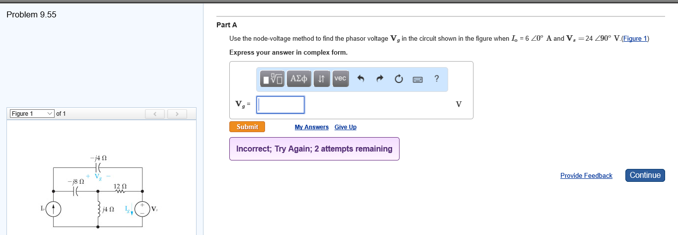 Solved Use the node-voltage method to find the phasor | Chegg.com