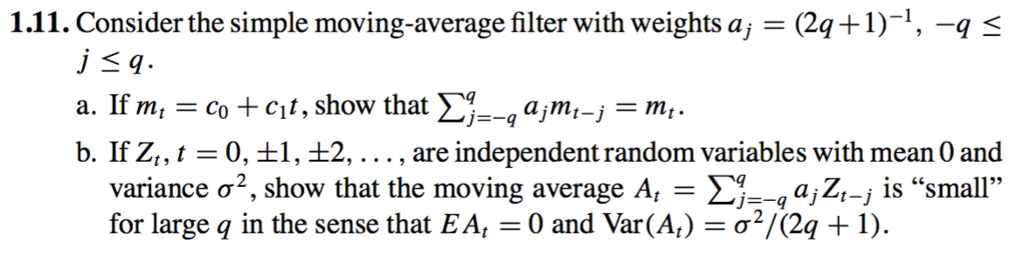 Consider the simple moving-average filter with | Chegg.com