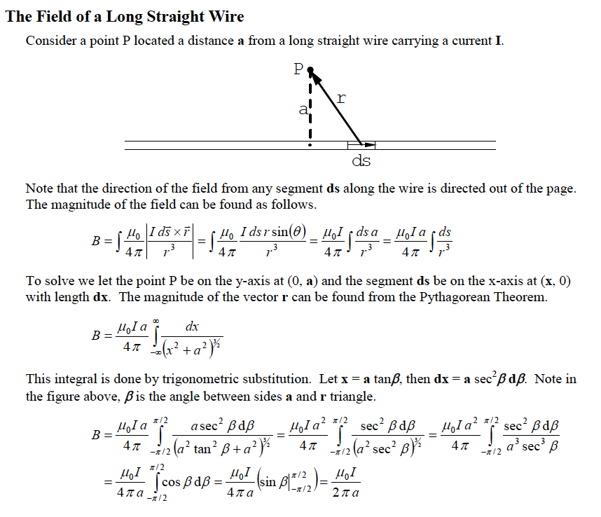 Solved Using the biot savart law, please determine the | Chegg.com