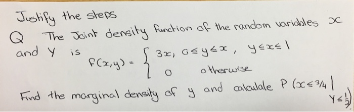 Solved The Joint density function of the random variables x | Chegg.com